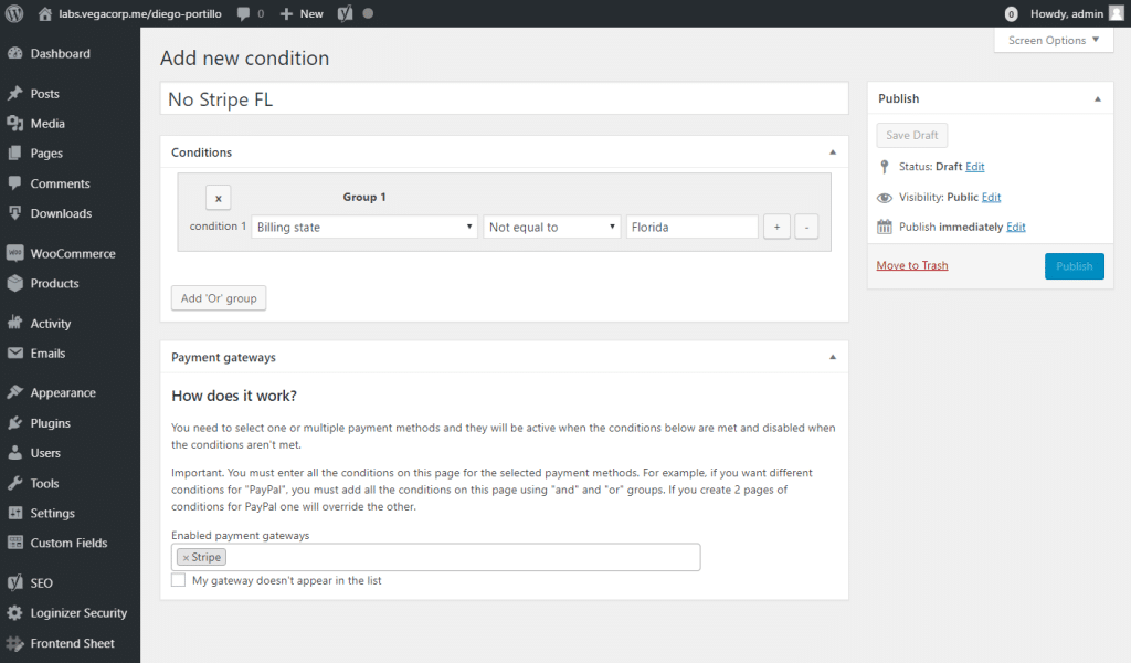 WooCommerce Conditional Payment Gateways