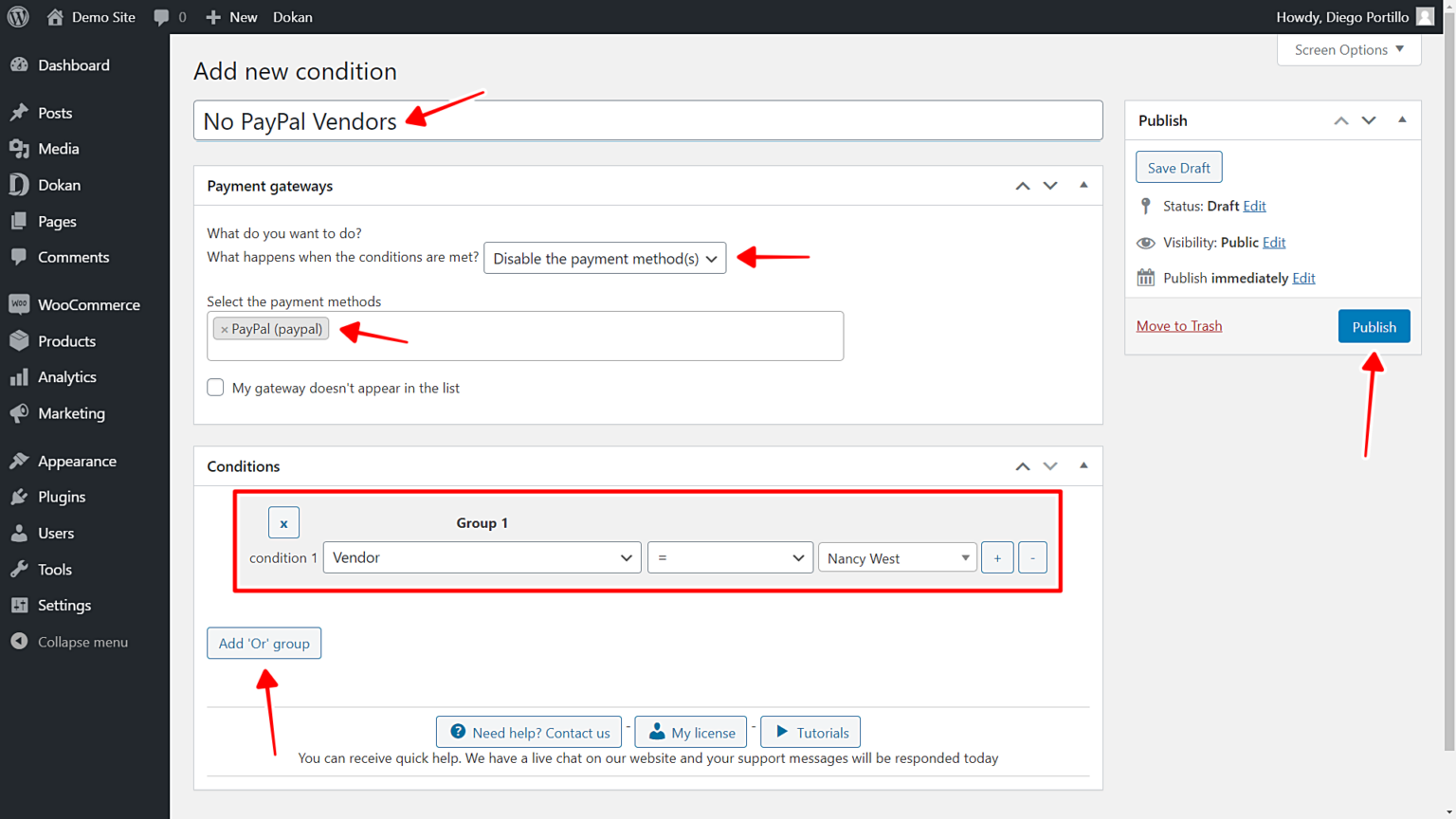 WooCommerce - Hide Payment Method based on Product Vendor