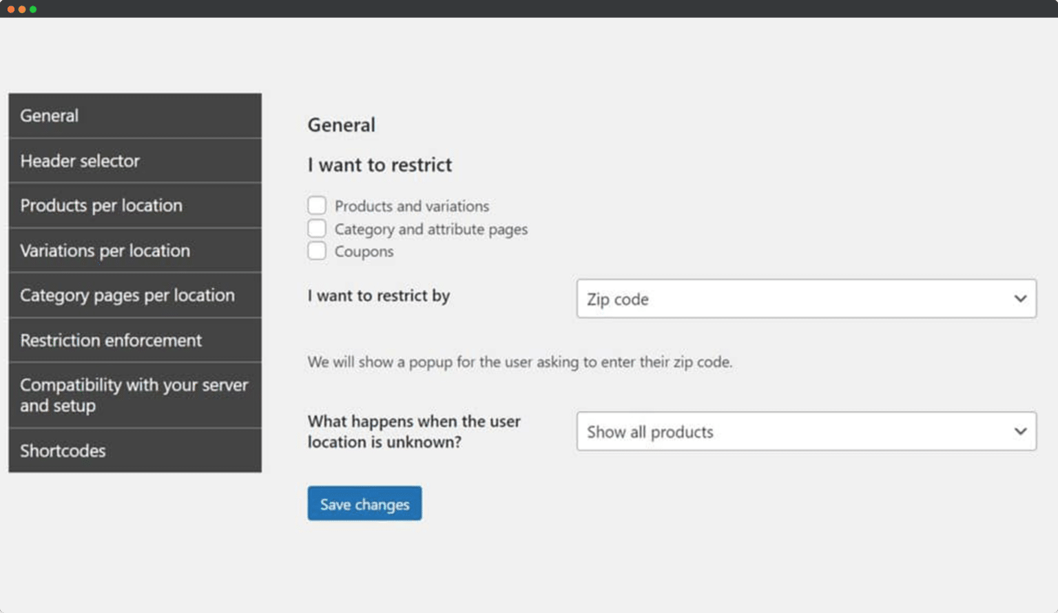 WooCommerce Product Restrictions By Zip Code WordPress Plugin woocommerce-product-restrictions-by-zip-code-wordpress-plugin
