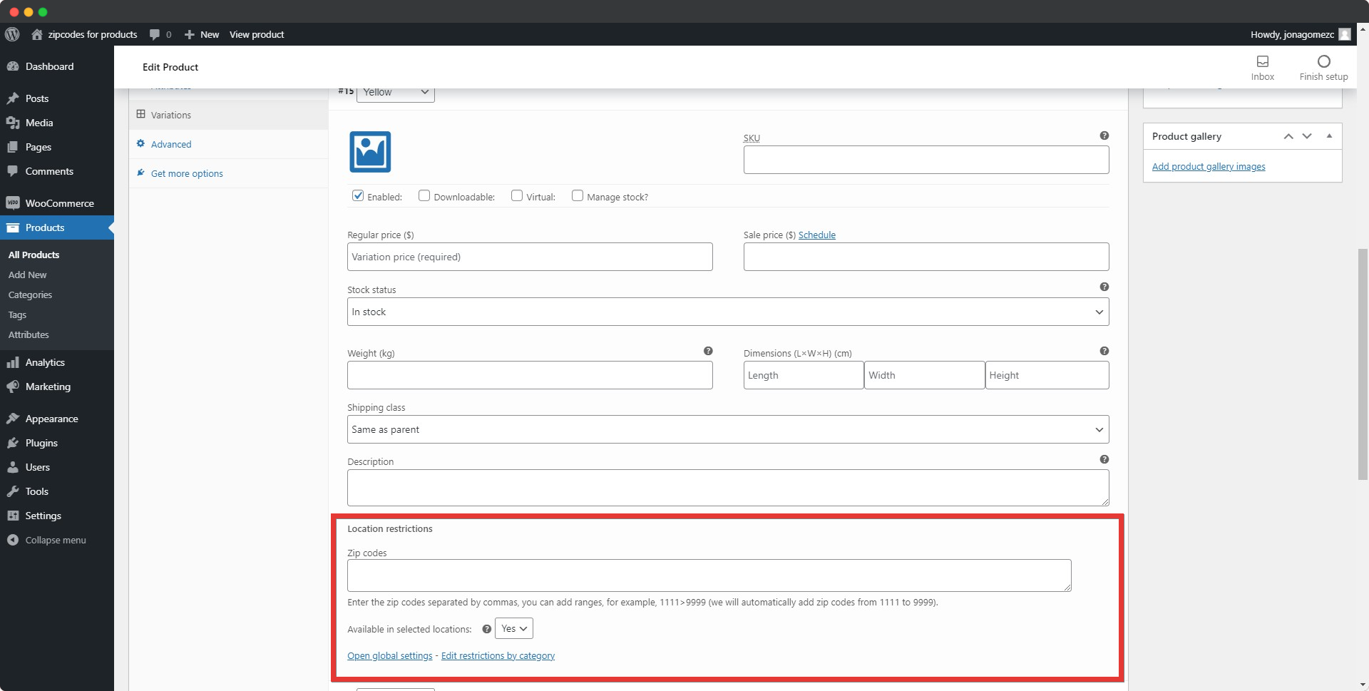 WooCommerce Product Restrictions By Zip Code WordPress Plugin WooCommerce Product Restrictions By Zip Code WordPress Plugin