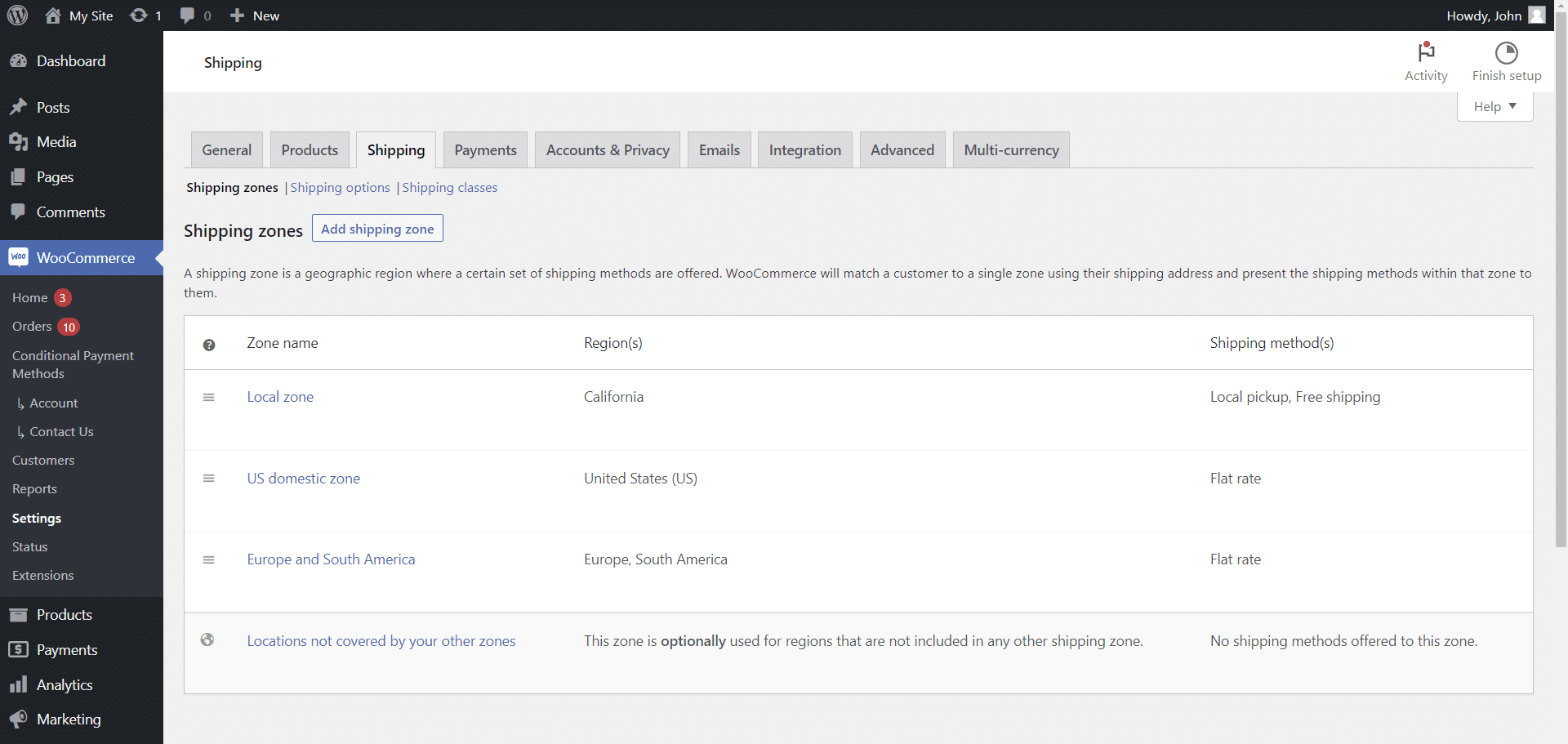 Disable WooCommerce Payment Gateways by Shipping Method