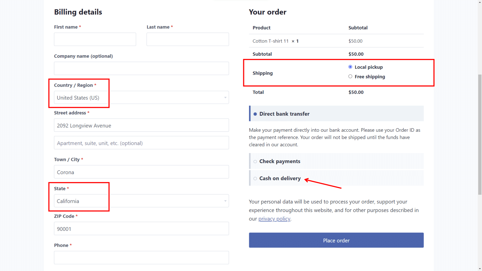 Disable WooCommerce Payment Gateways by Shipping Method