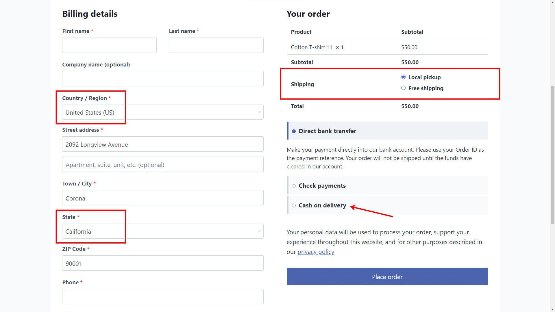 Disable WooCommerce Payment Gateways by Shipping Method